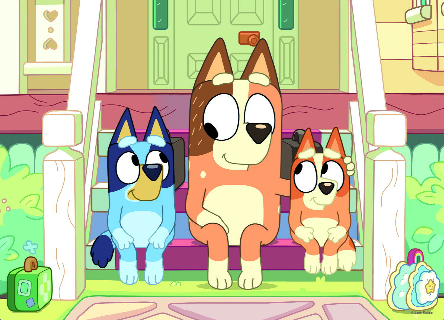 Puzzle de colorat - Bluey & Mr Monkey Jocks (24 piese) | De-a joaca